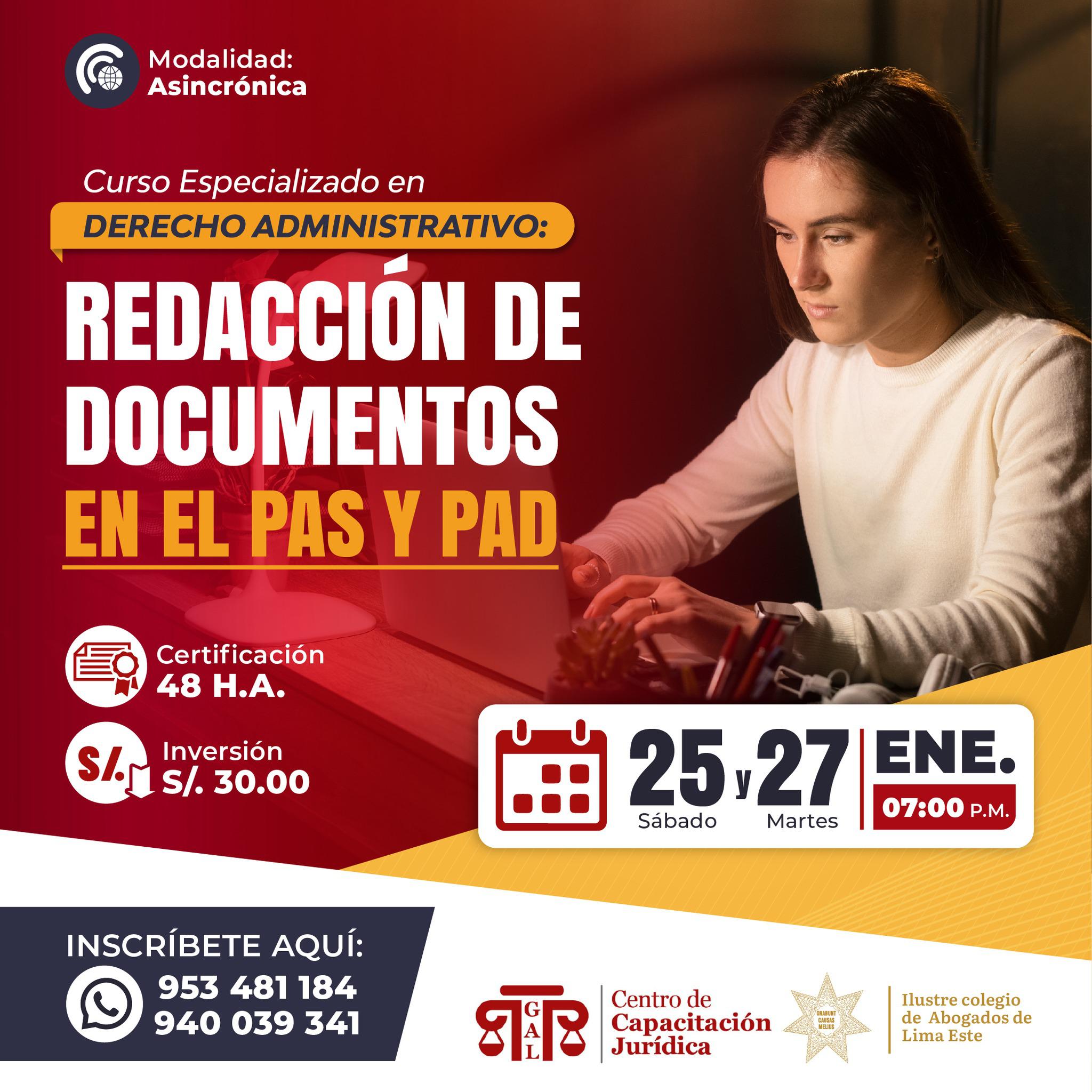 GAL - Curso Especializado en Derecho Administrativo: REDACCIÓN DE ...